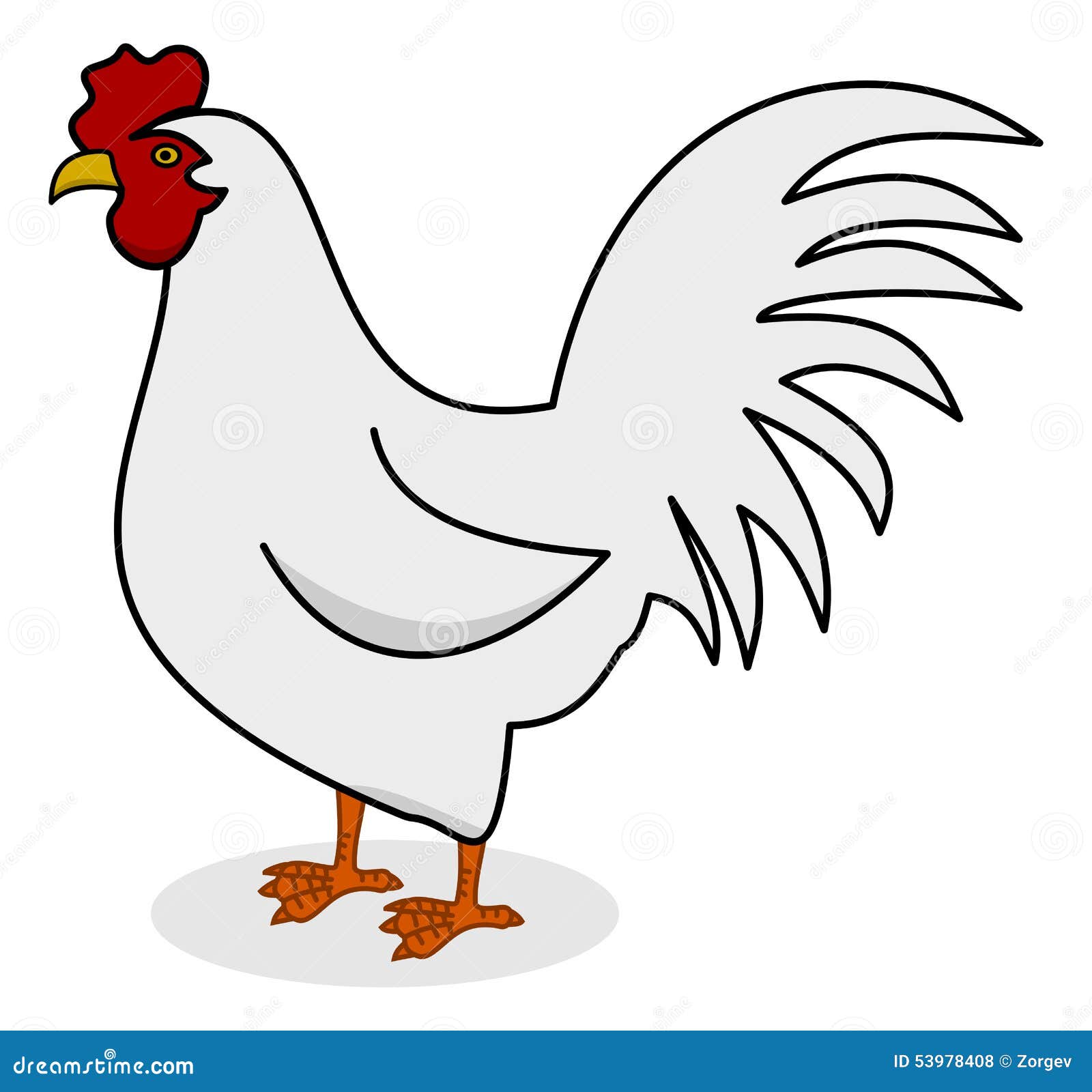 A white hen profile stock vector. Illustration of farm - 53978408