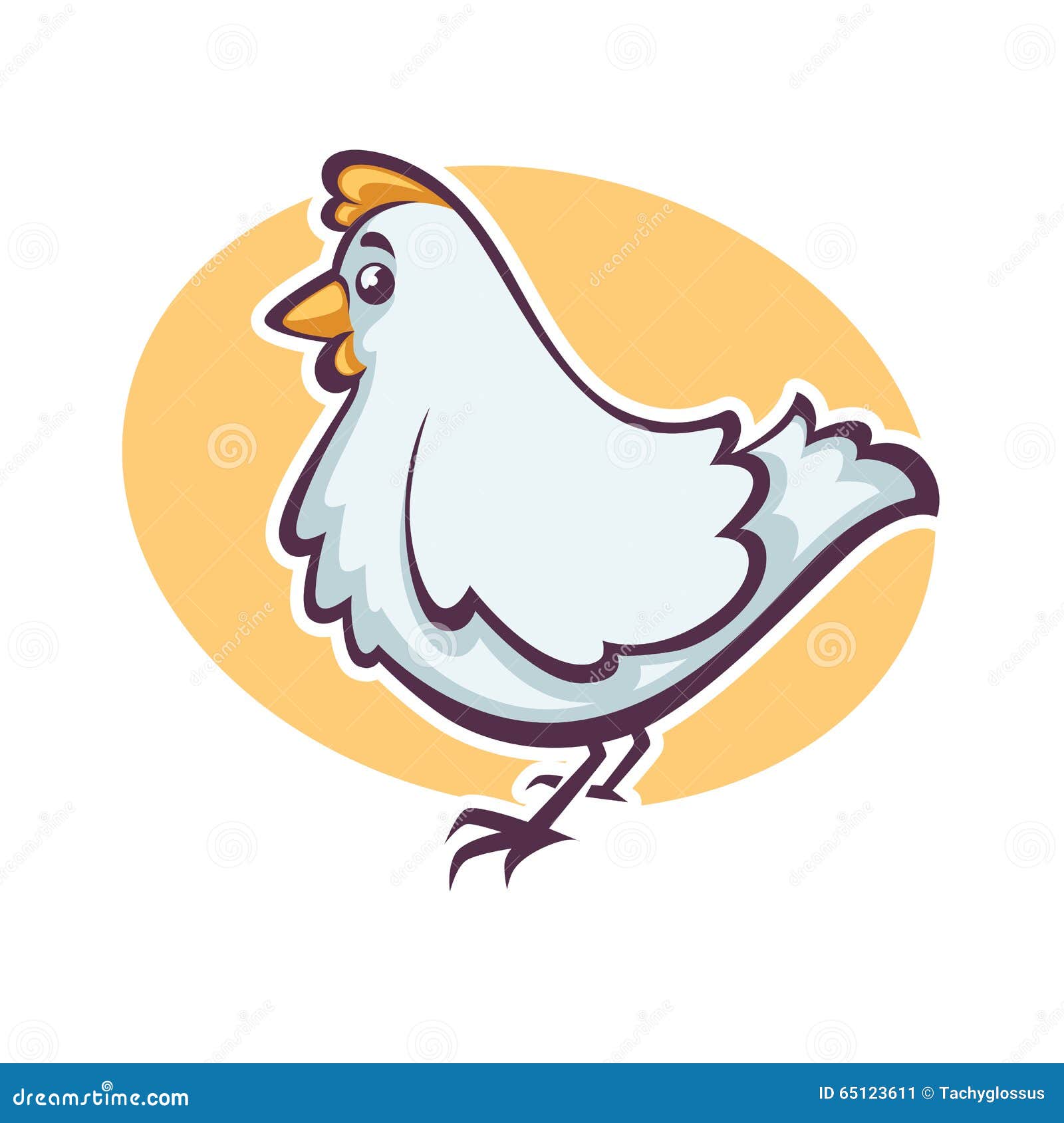 White hen stock vector. Illustration of eggs, food, cute - 65123611