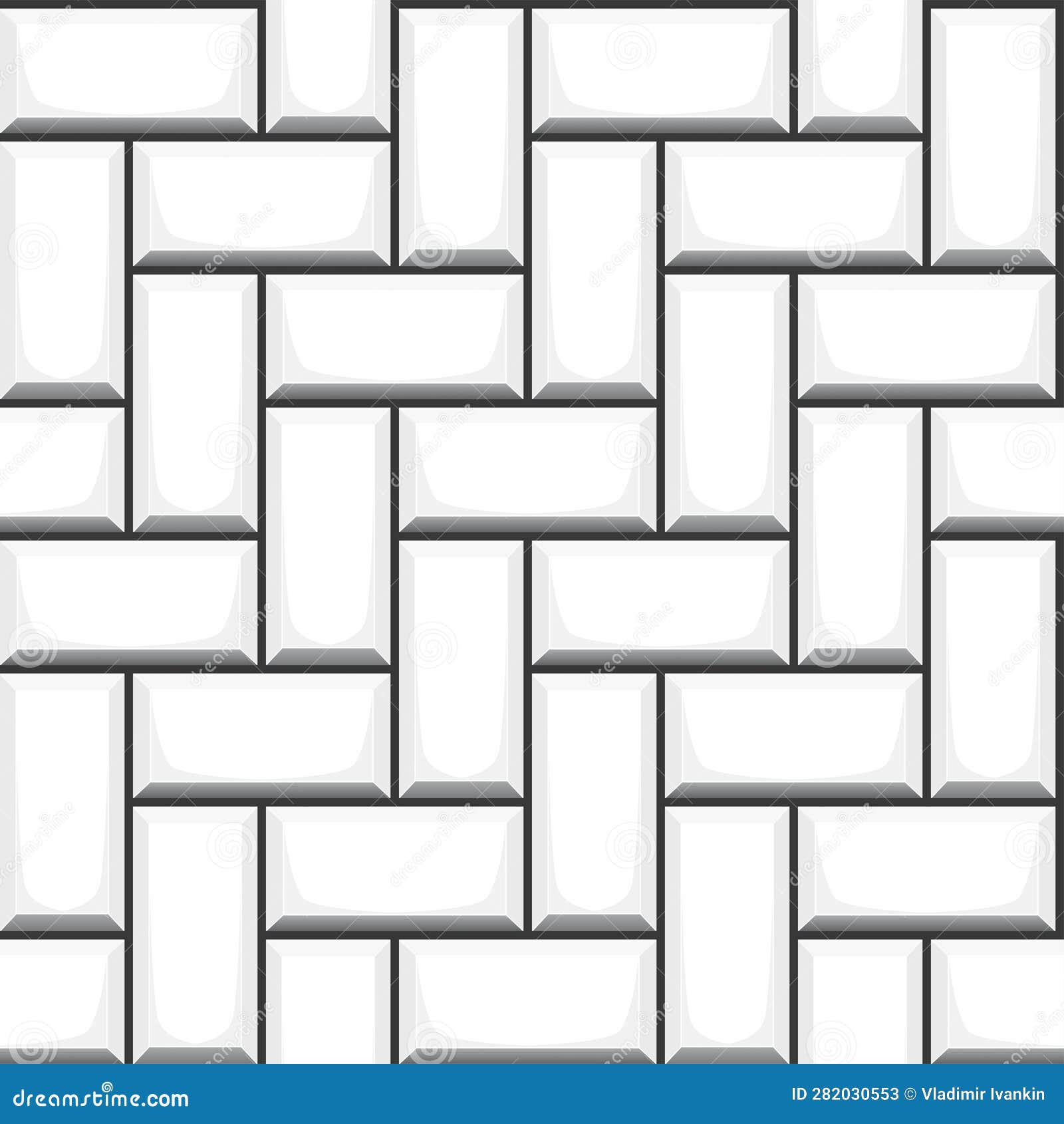 White Herringbone Subway Tile Seamless Pattern Stock Vector ...