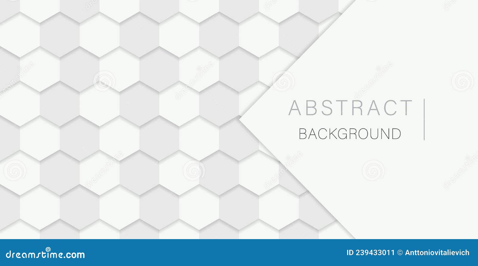 White Hexagon Background. Hexagonal White Futuristic Pattern. Digital ...