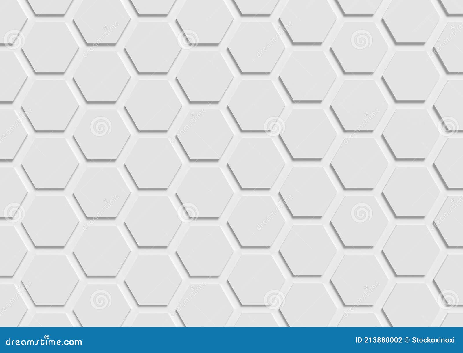 White Hexagon Grid Background with Geometrical Structures Stock ...