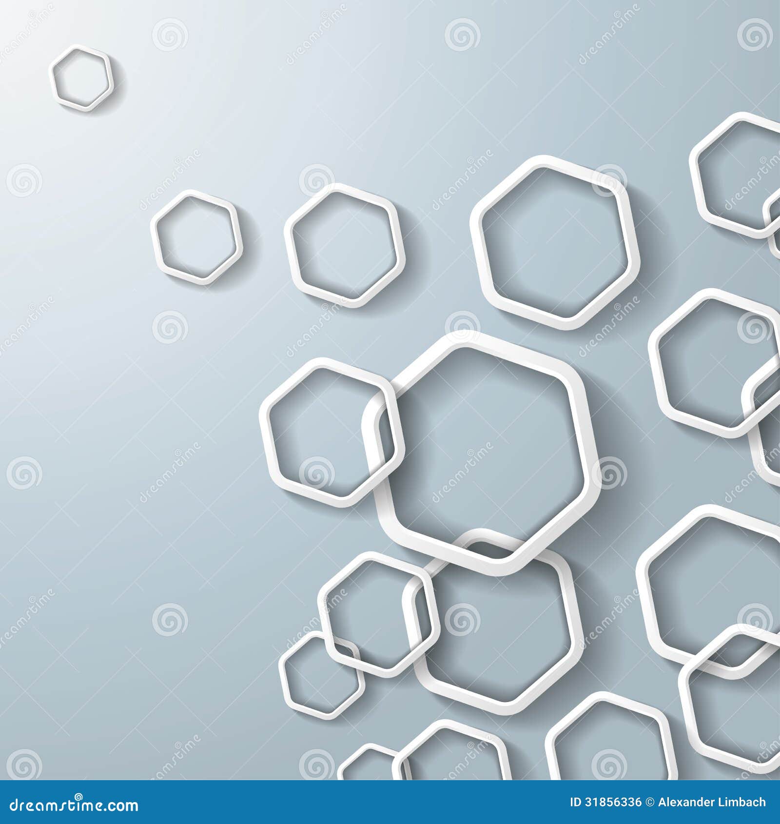 White Hexagon Rings 2 stock vector. Illustration of infographic - 31856336