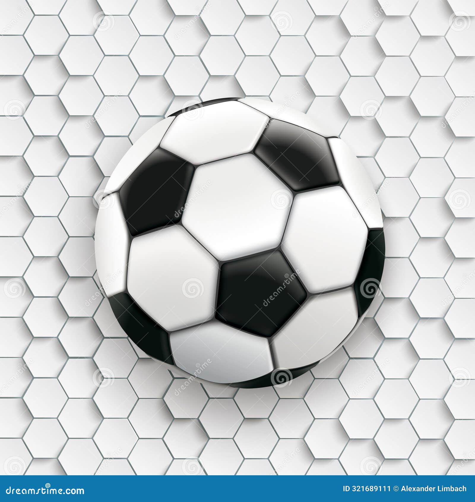White Hexagon Structure Football Centre Stock Vector - Illustration of ...