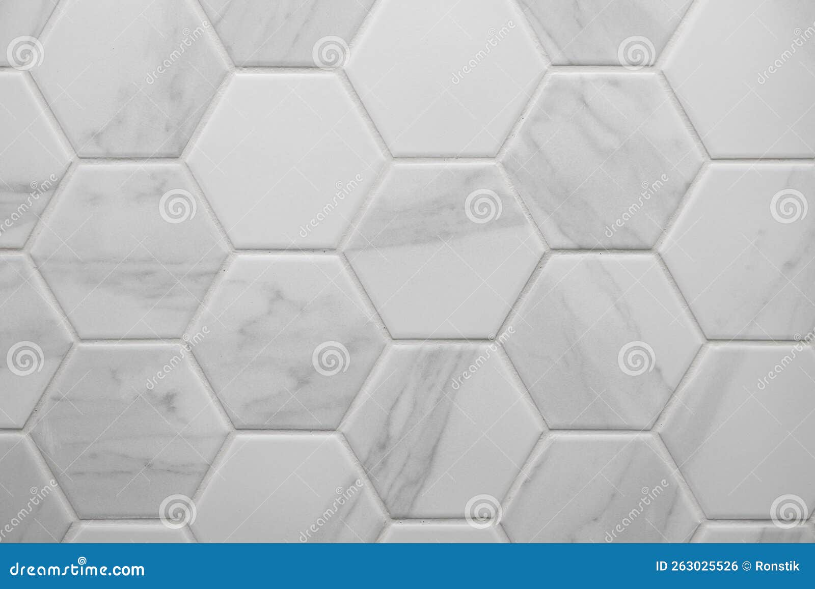 White Hexagon Tile Pattern with Marble Texture Stock Photo - Image of ...