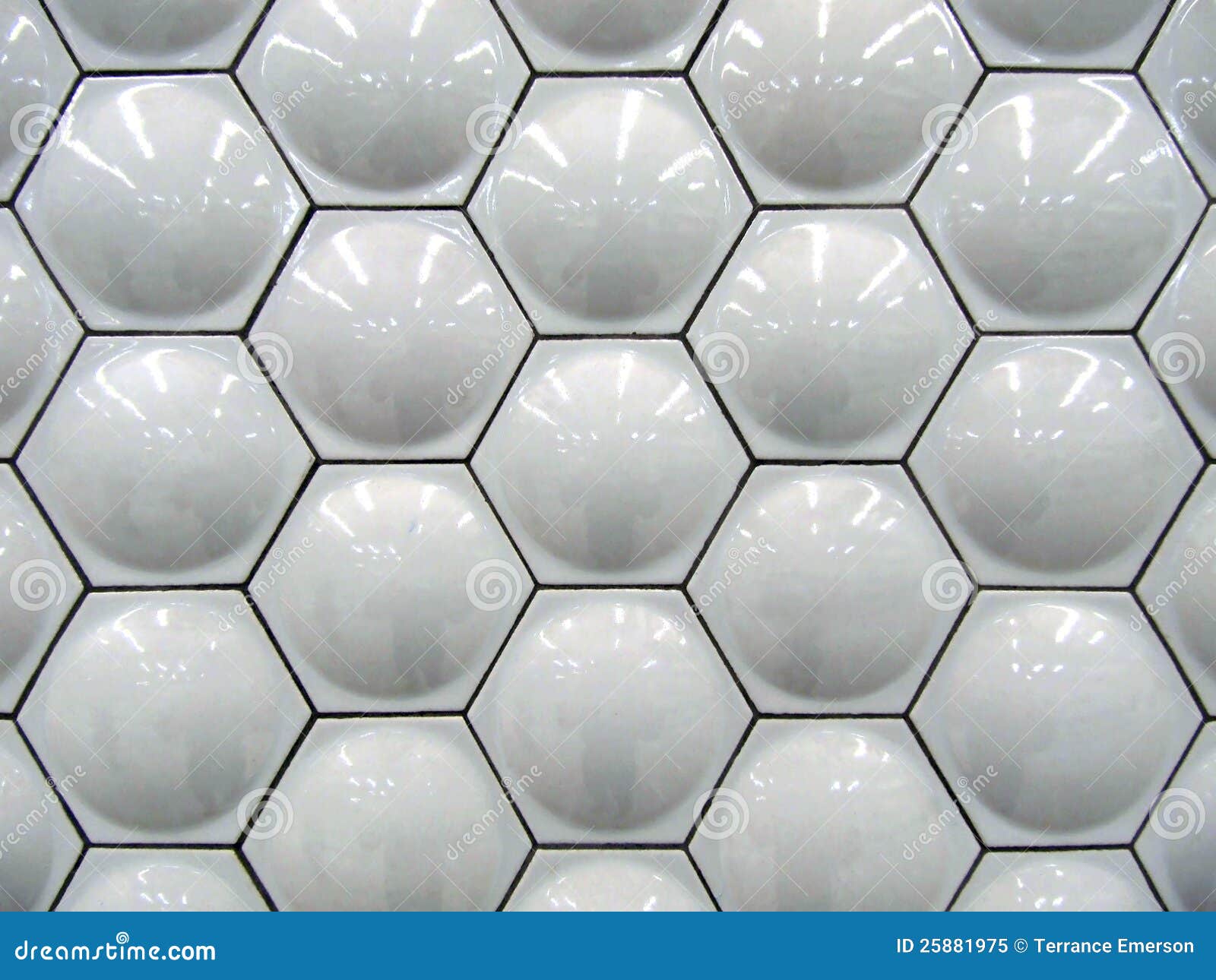 White Hexagon Tiles stock image. Image of pattern, bubble - 25881975