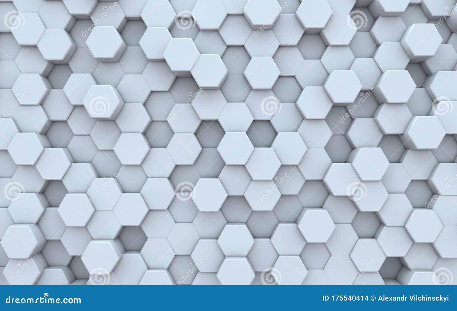 White Hexagonal Background, White Abstract Background, 3d Render, 3d ...