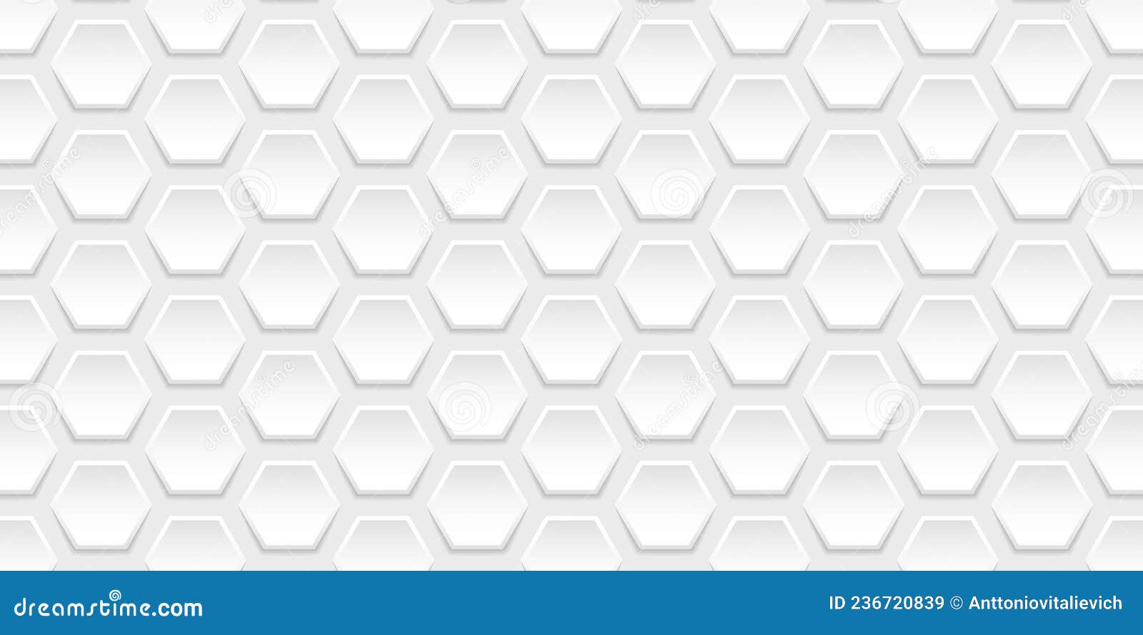 White Hexagonal Futuristic Simple Background. White Hexagon Banner. 3d ...