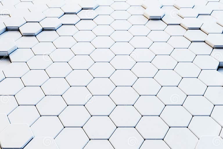 White Hexagonal Pattern on a Simple Backdrop, Representing a Modern ...