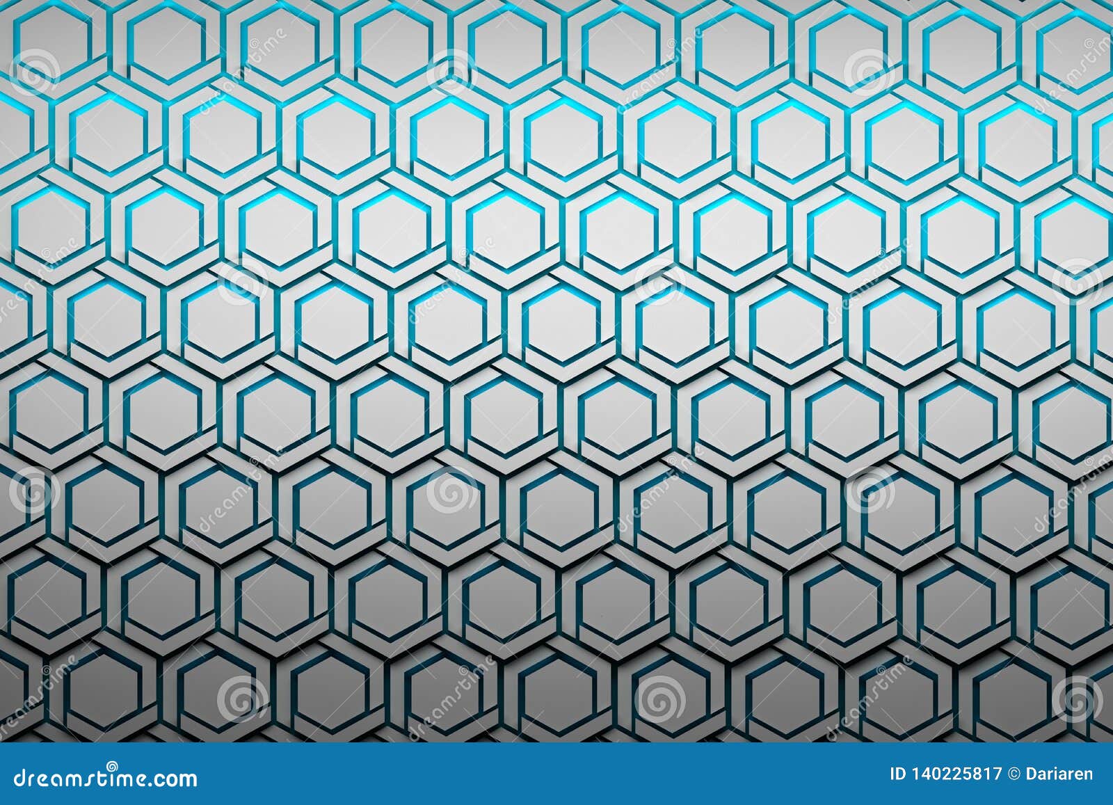 White Hexagons on Blue Background Stock Illustration - Illustration of ...
