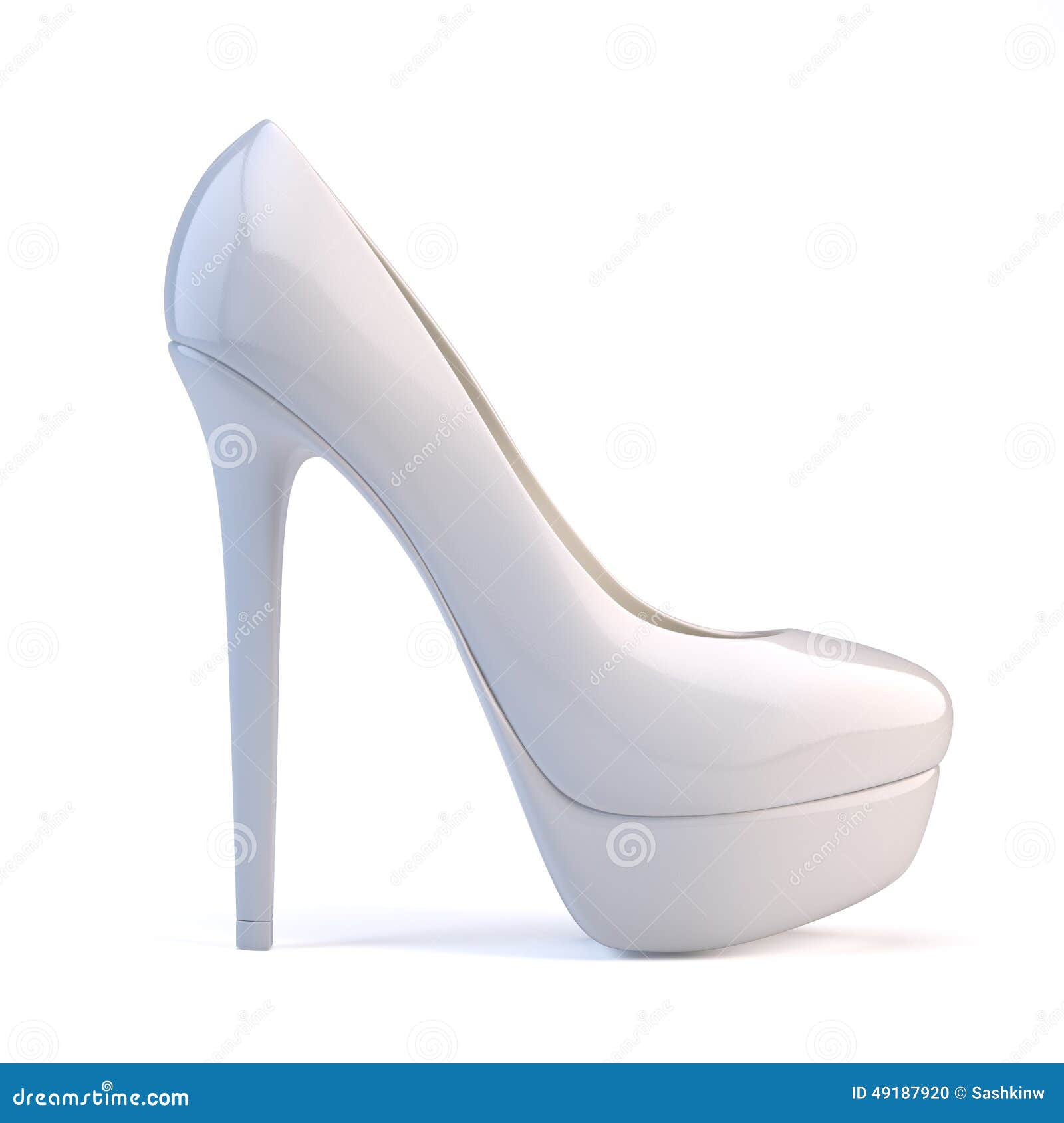 White high heel shoes stock illustration. Illustration of heel - 49187920