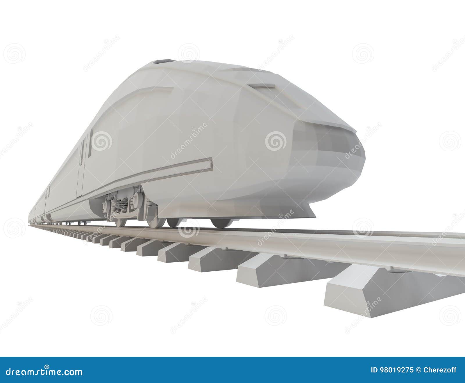 White high-speed train stock illustration. Illustration of background ...