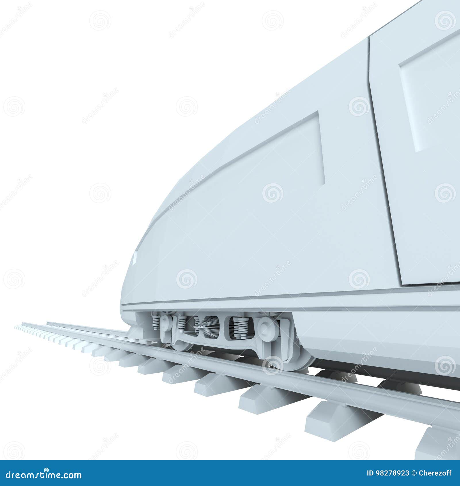 White high-speed train stock illustration. Illustration of isolated ...