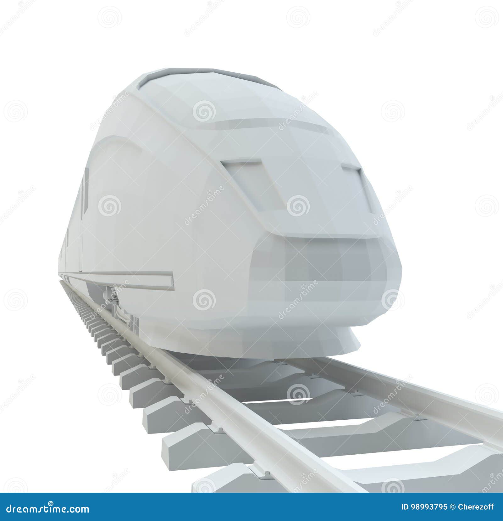 White high-speed train stock illustration. Illustration of suburban ...