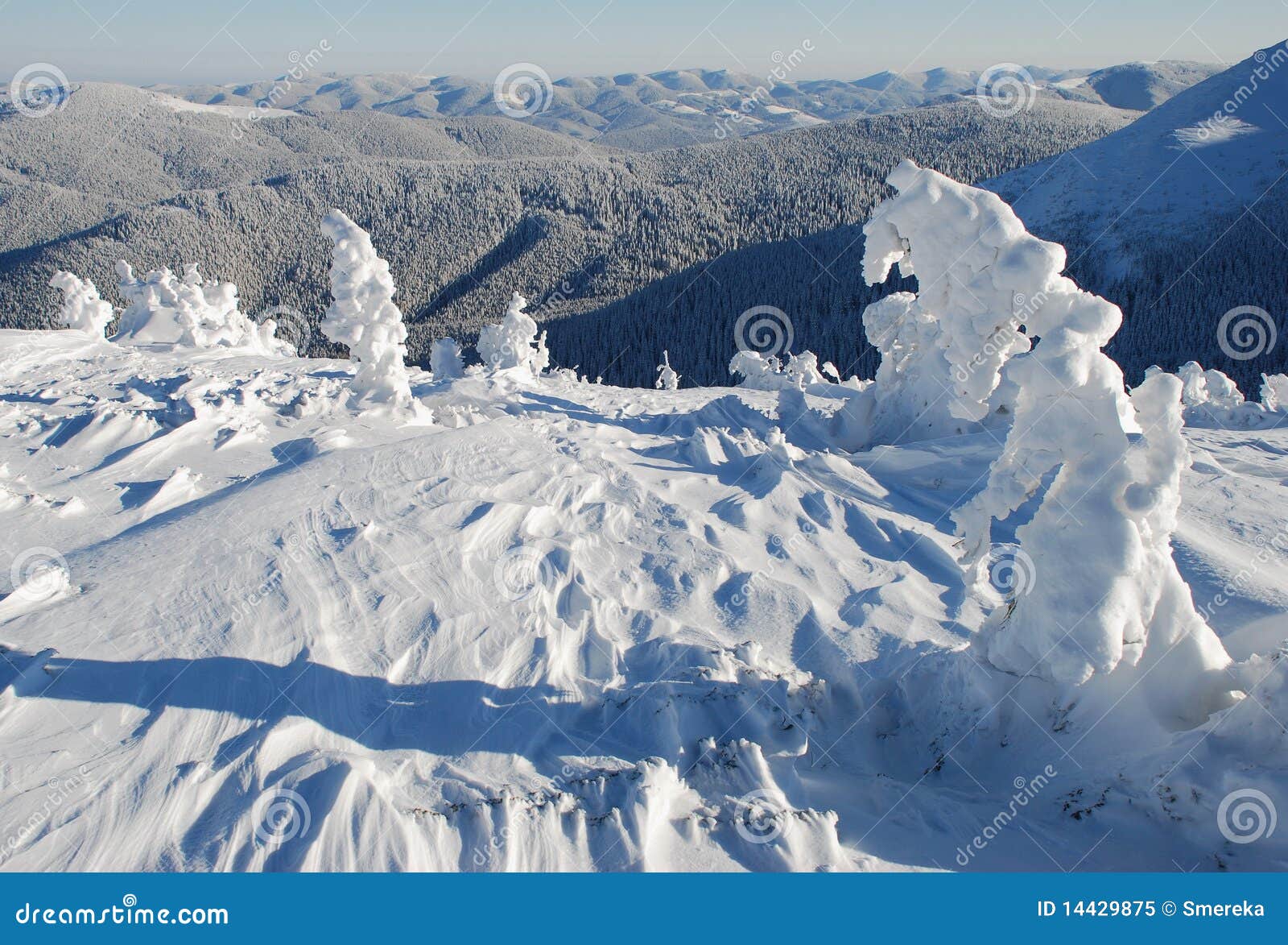 White hillside. stock image. Image of nature, snow, mountain - 14429875