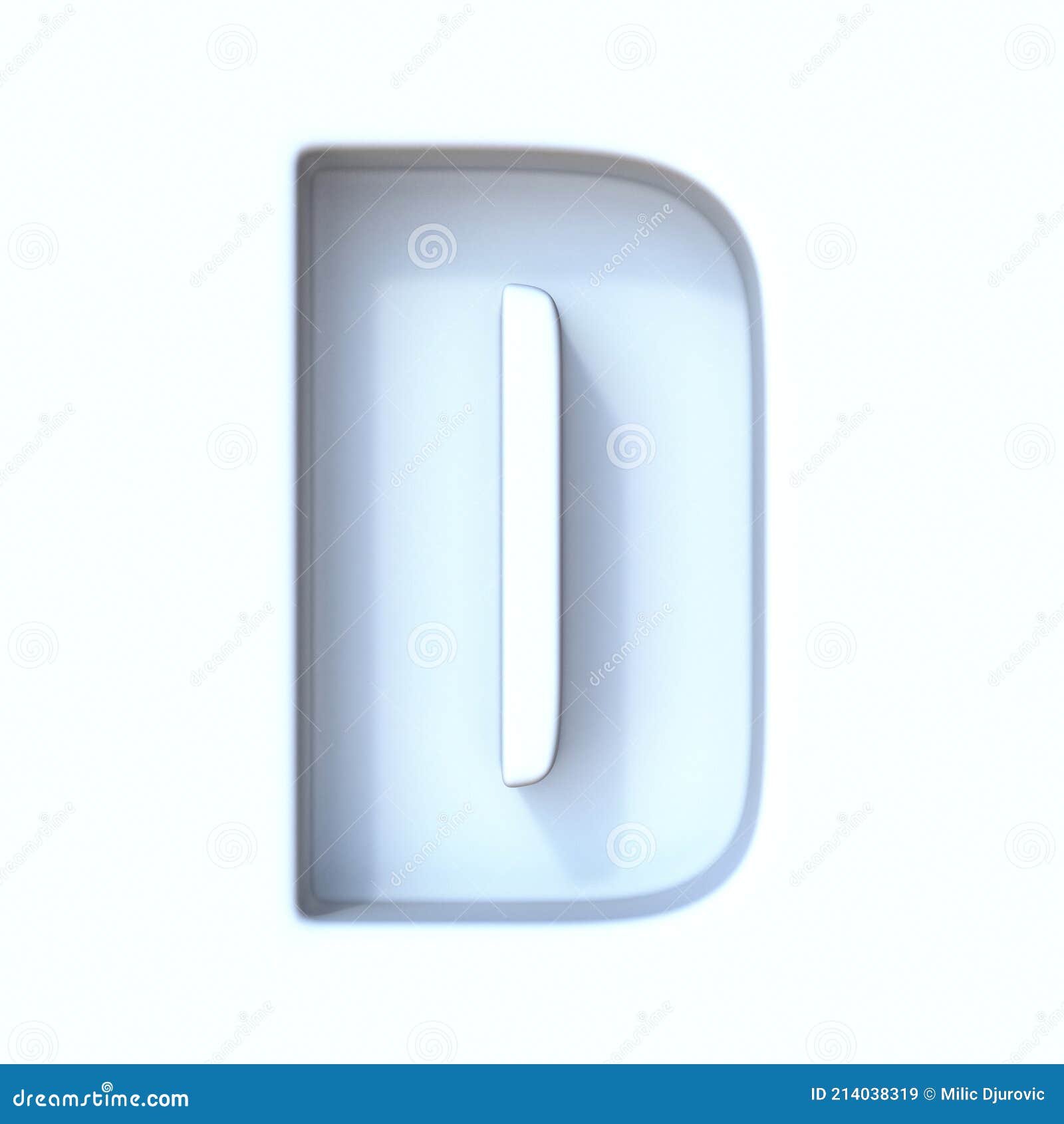 White Hole Shadow Font Letter D 3D Stock Illustration - Illustration of ...