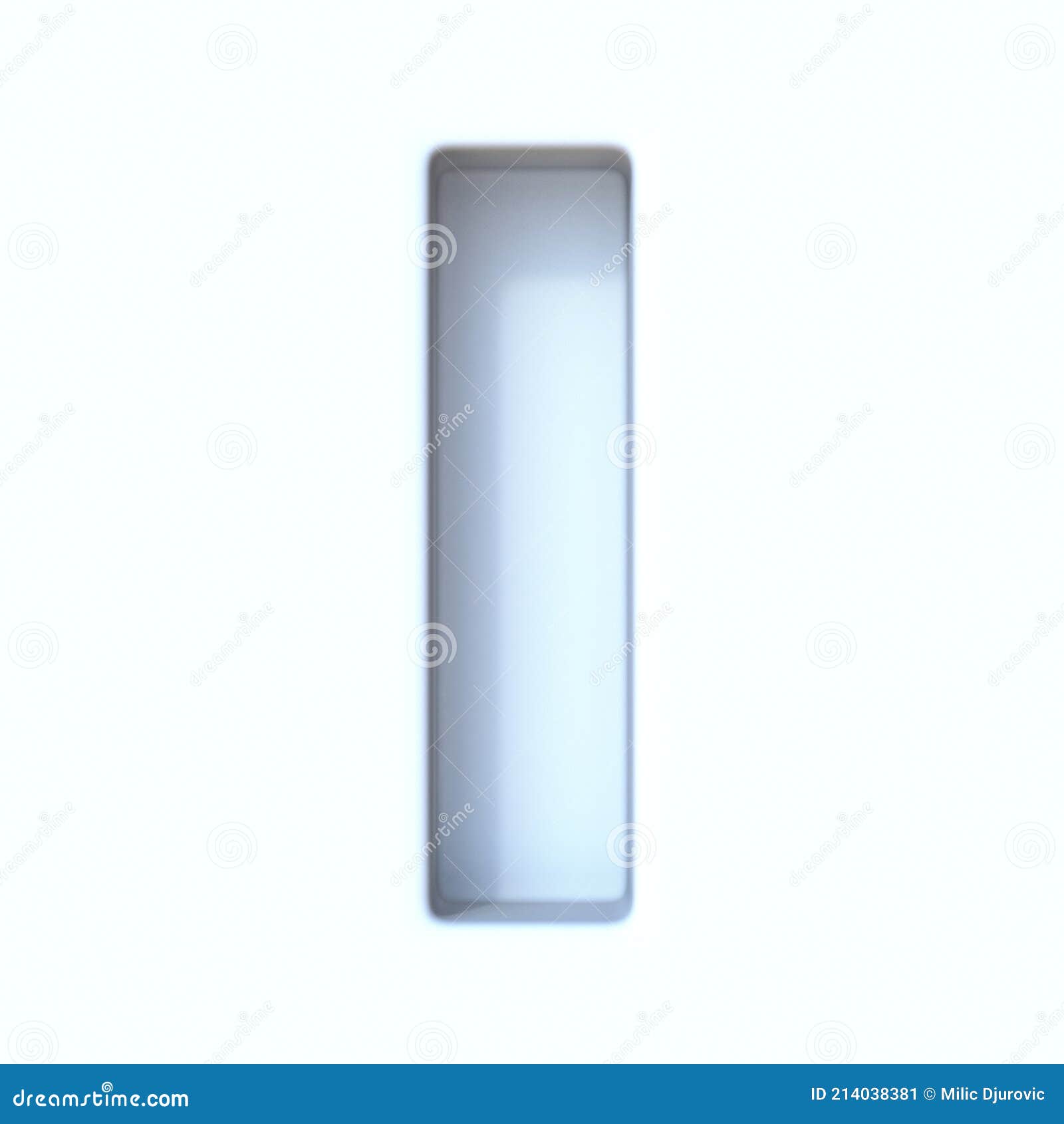 White Hole Shadow Font Letter I 3D Stock Illustration - Illustration of ...