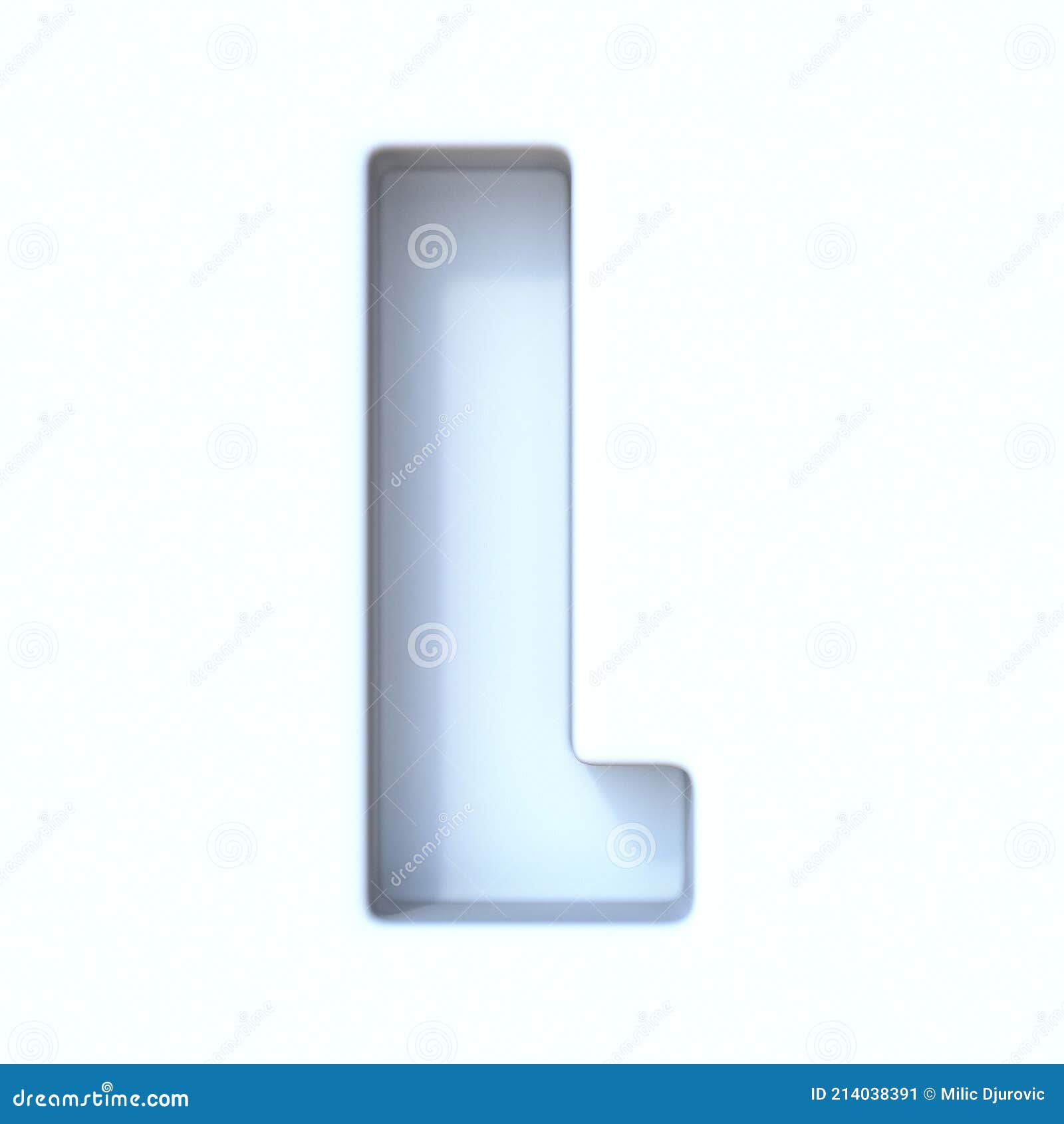 White Hole Shadow Font Letter L 3D Stock Illustration - Illustration of ...