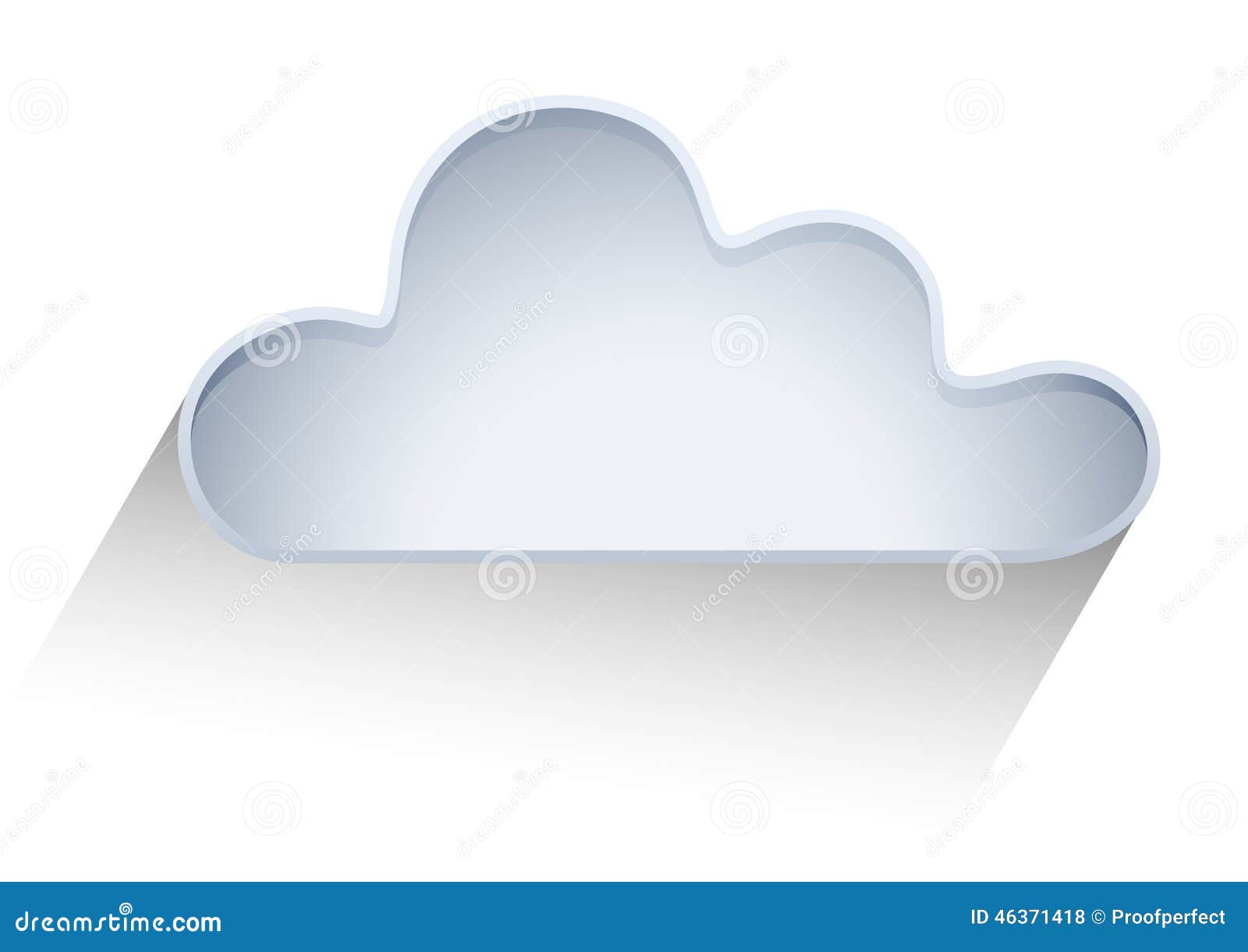 White Hollow Modern Cloud stock illustration. Illustration of clouds ...