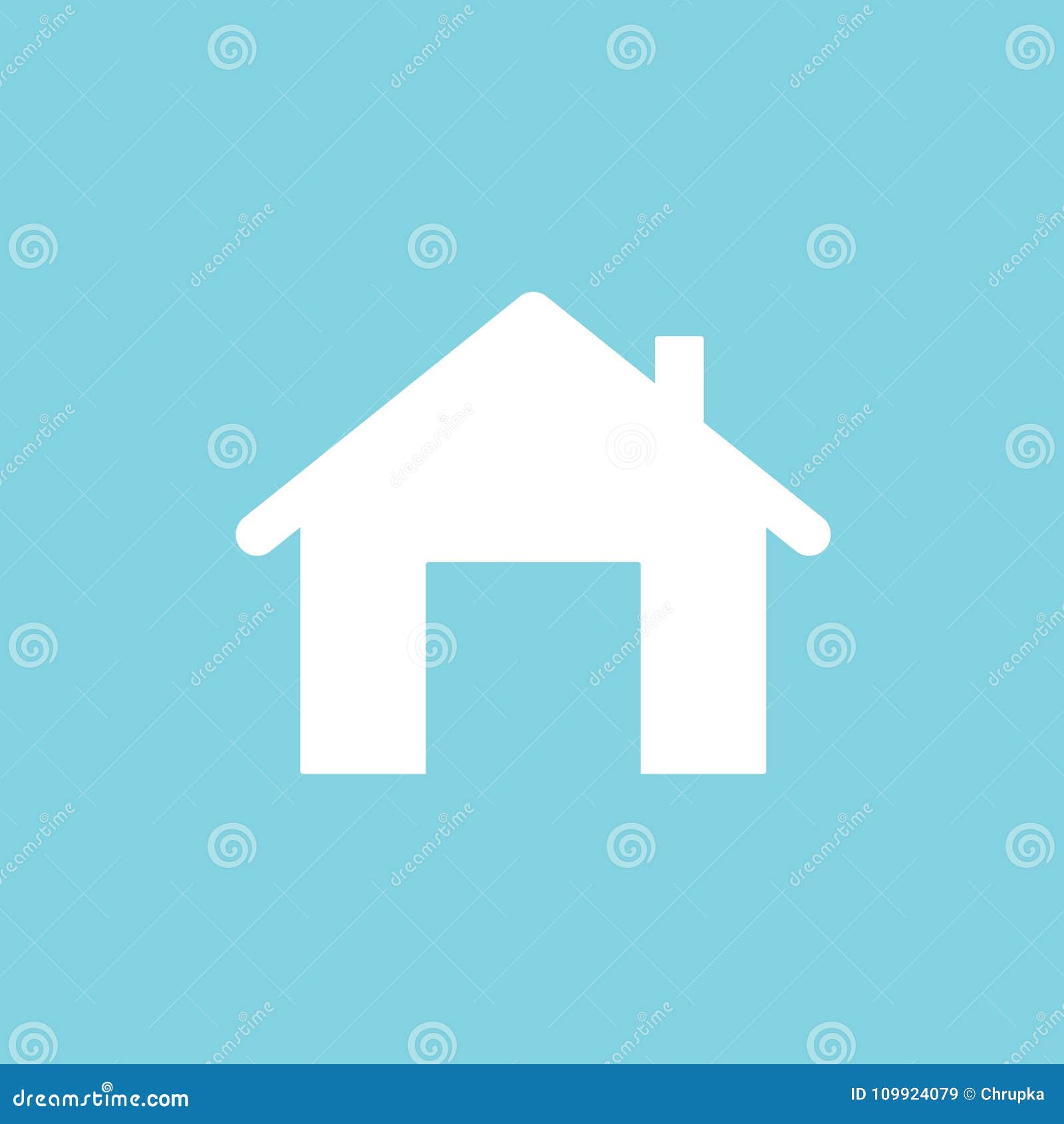 White home icon stock vector. Illustration of internet - 109924079