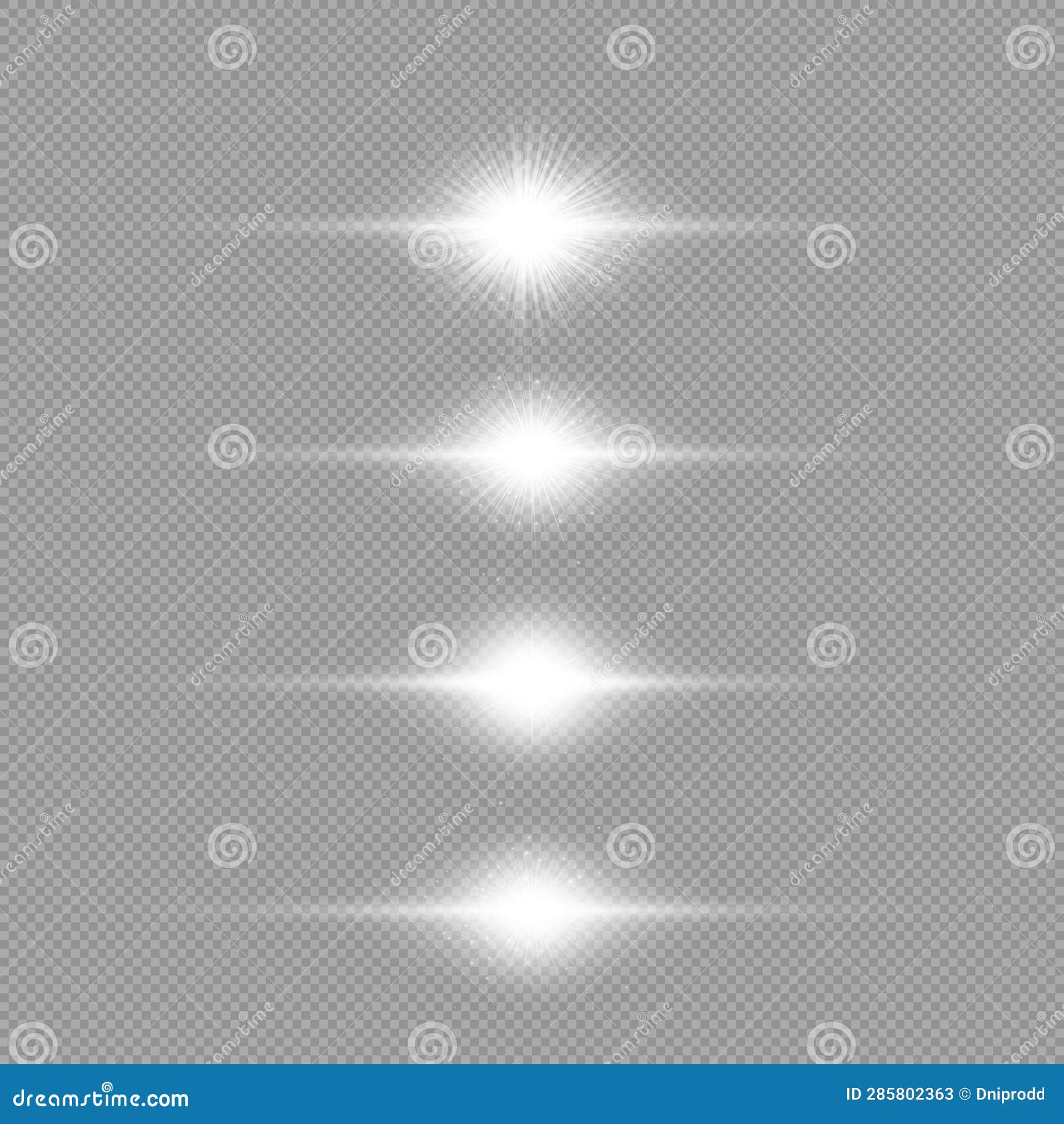 White Horizontal Light Effect of Lens Flares Stock Vector ...