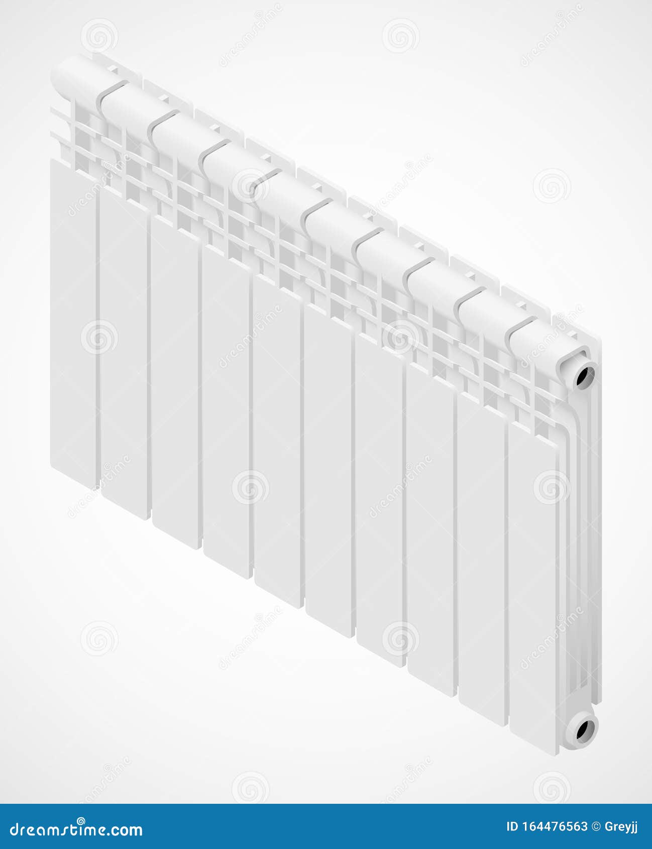 White Hot-water Heating Radiator Stock Vector - Illustration of ...