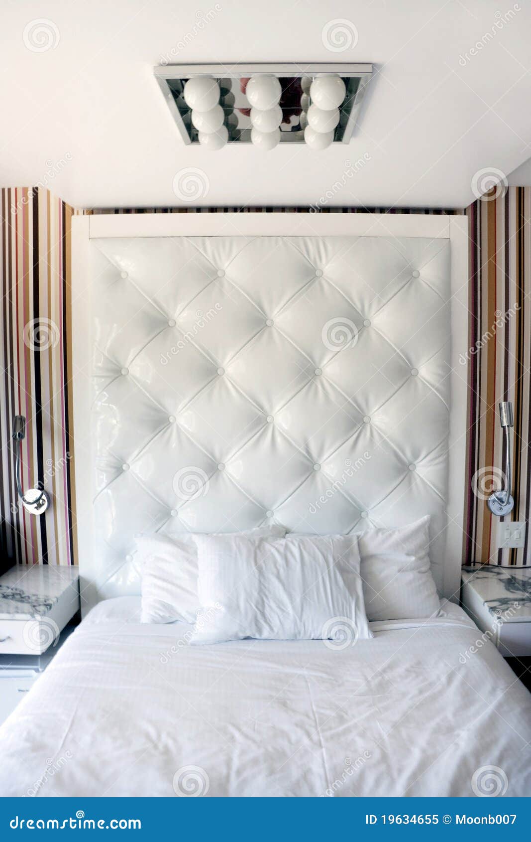 White Hotel Bedroom stock image. Image of modern, design - 19634655