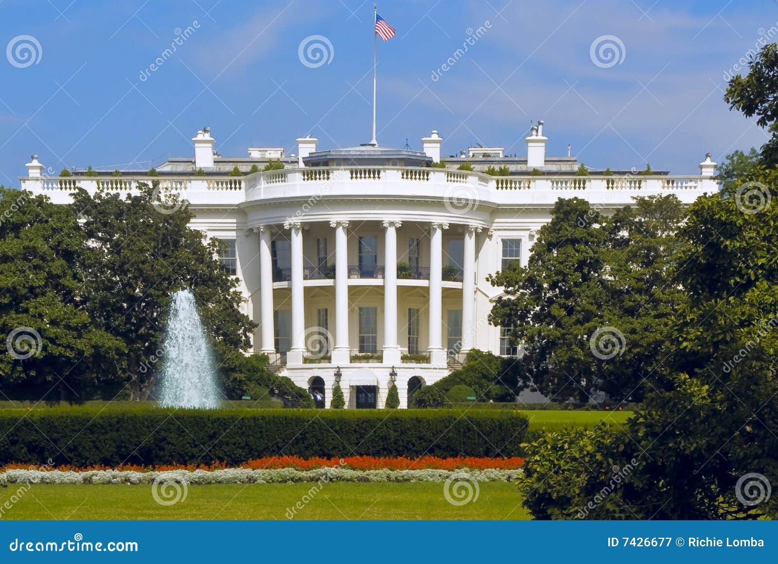 White House stock image. Image of architectural, columns - 7426677