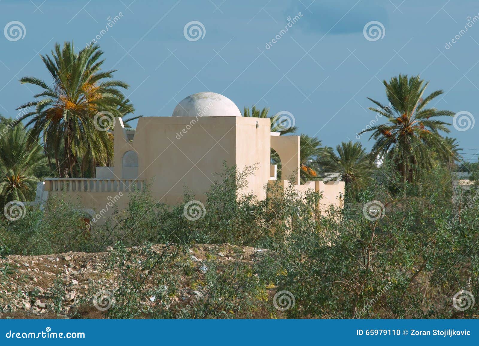 White House in Arabic Style on Djerba Stock Photo - Image of east ...
