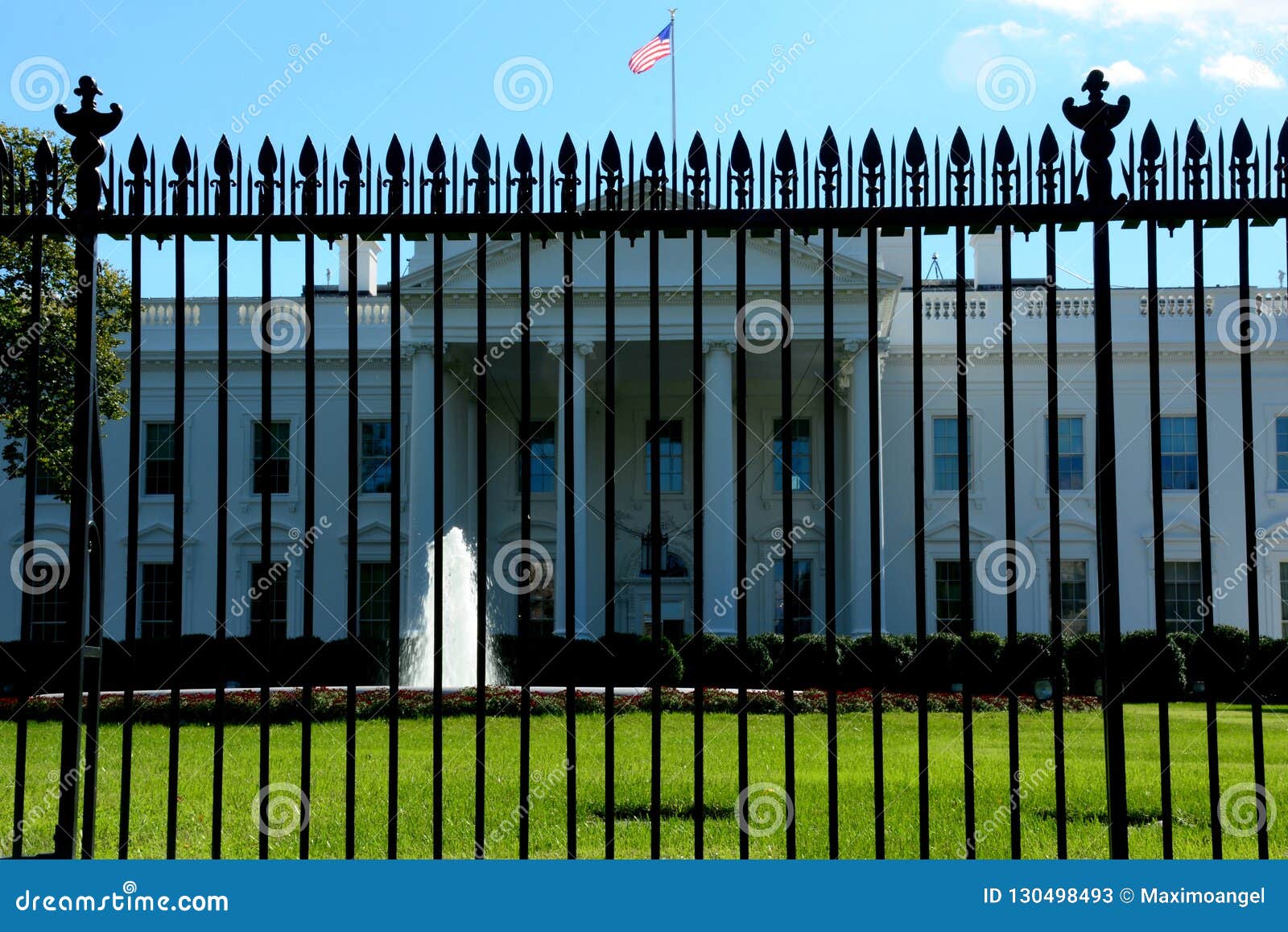 The White House Behind Bars Editorial Stock Photo - Image of politics ...