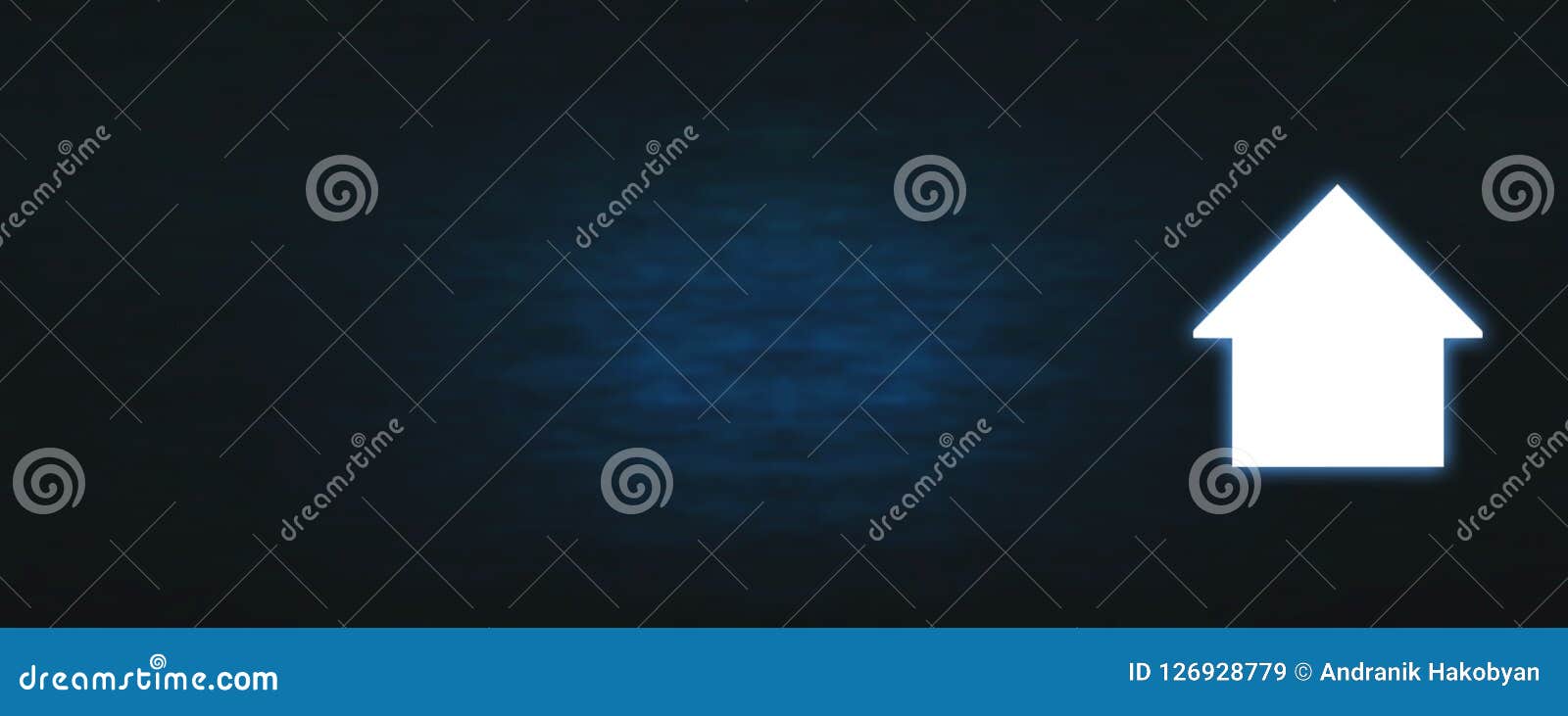 White House on Dark Blue Background. Real Estate Concept Stock Image ...