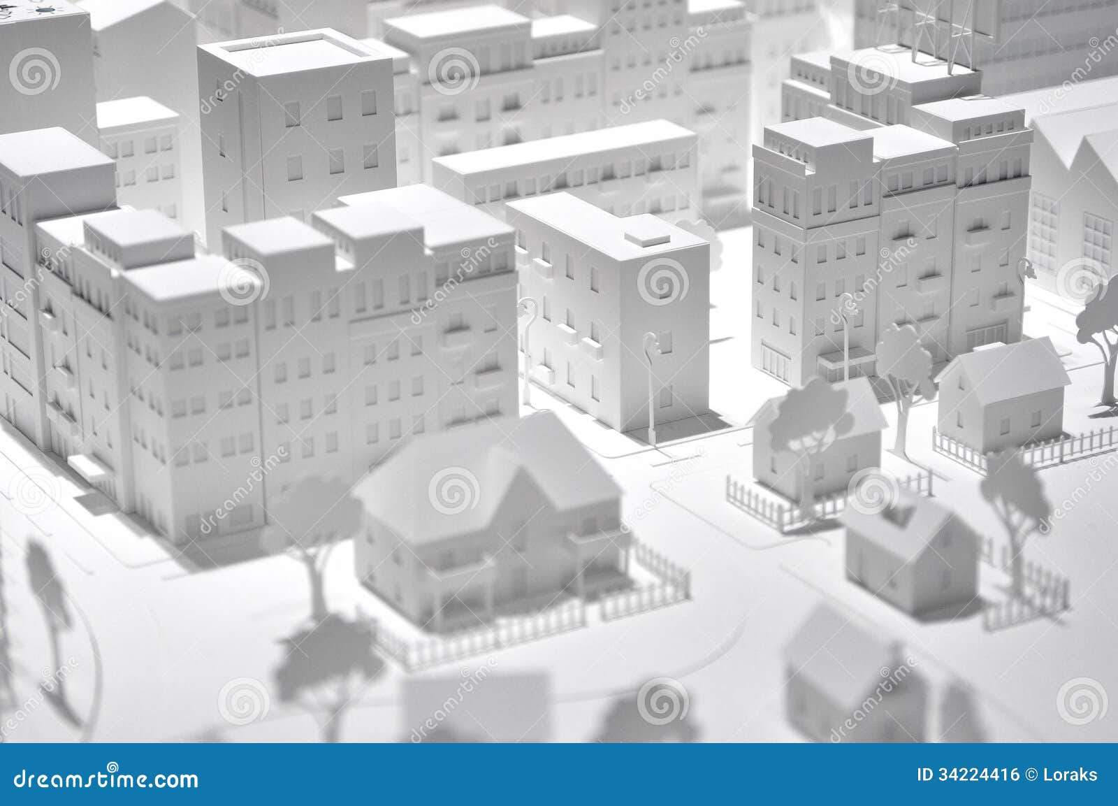 White house dummy. stock photo. Image of estate, model - 34224416