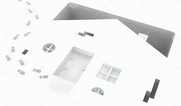 White House Front Hole Abstract Stock Illustration - Illustration of ...