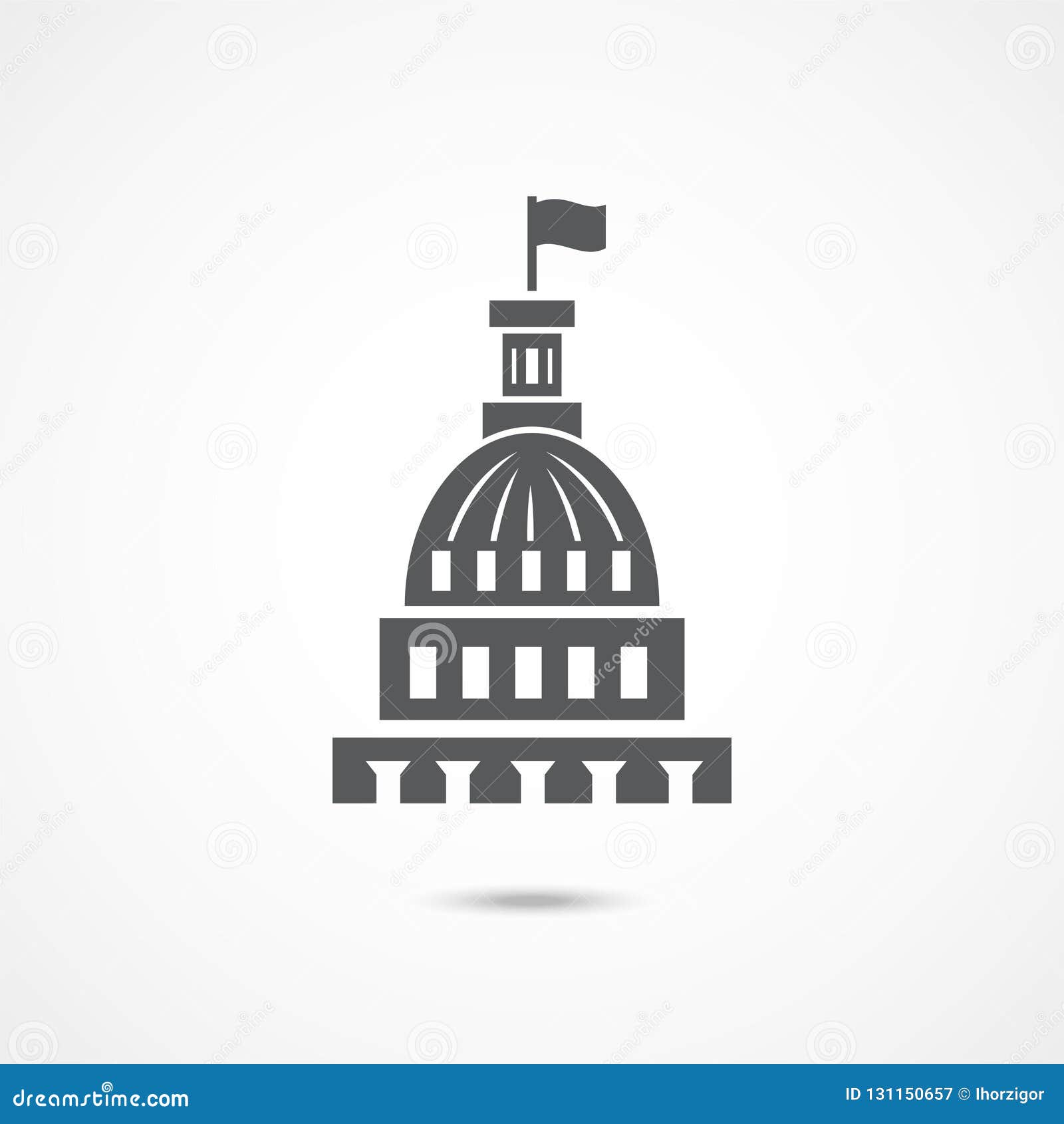 White house icon stock vector. Illustration of monument - 131150657