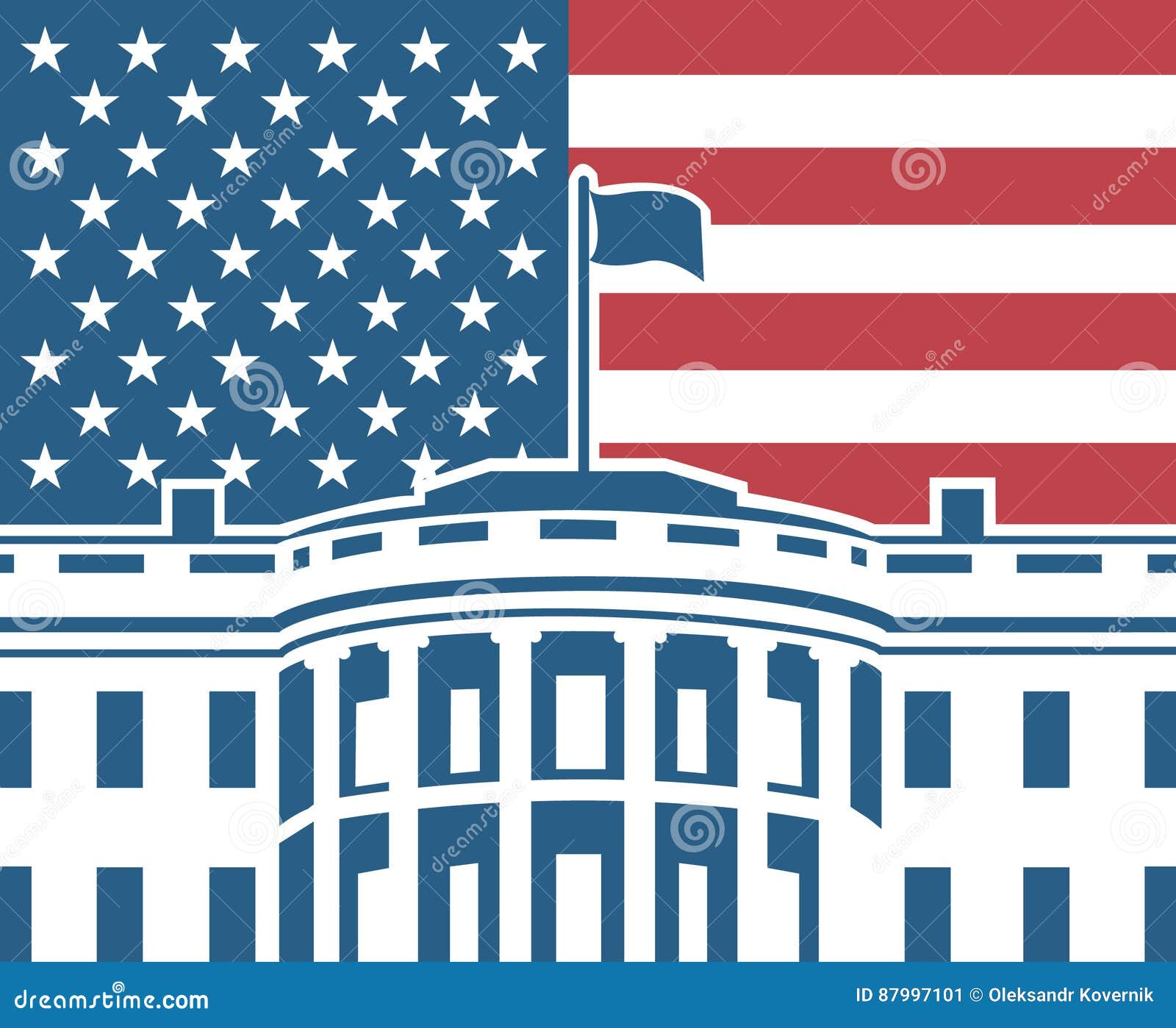 White house icon stock vector. Illustration of election - 87997101
