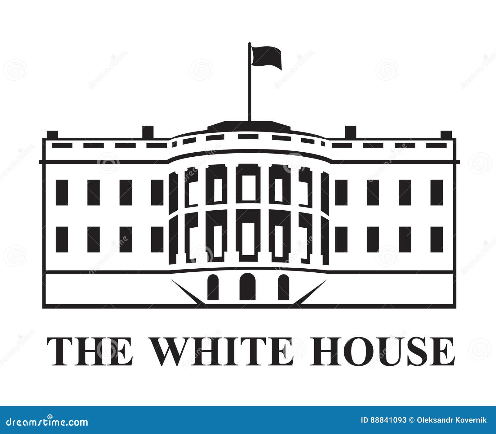 White house icon stock vector. Illustration of residence - 88841093