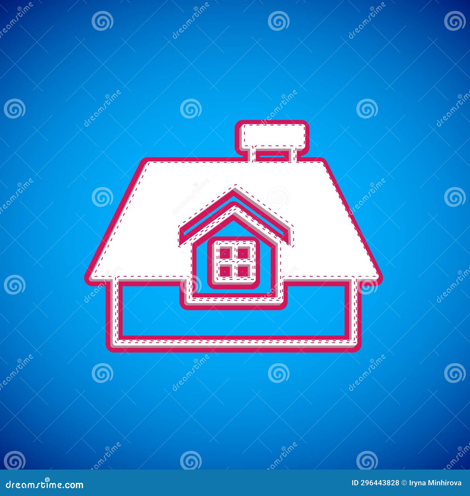 White House Icon Isolated on Blue Background. Home Symbol Stock Vector ...