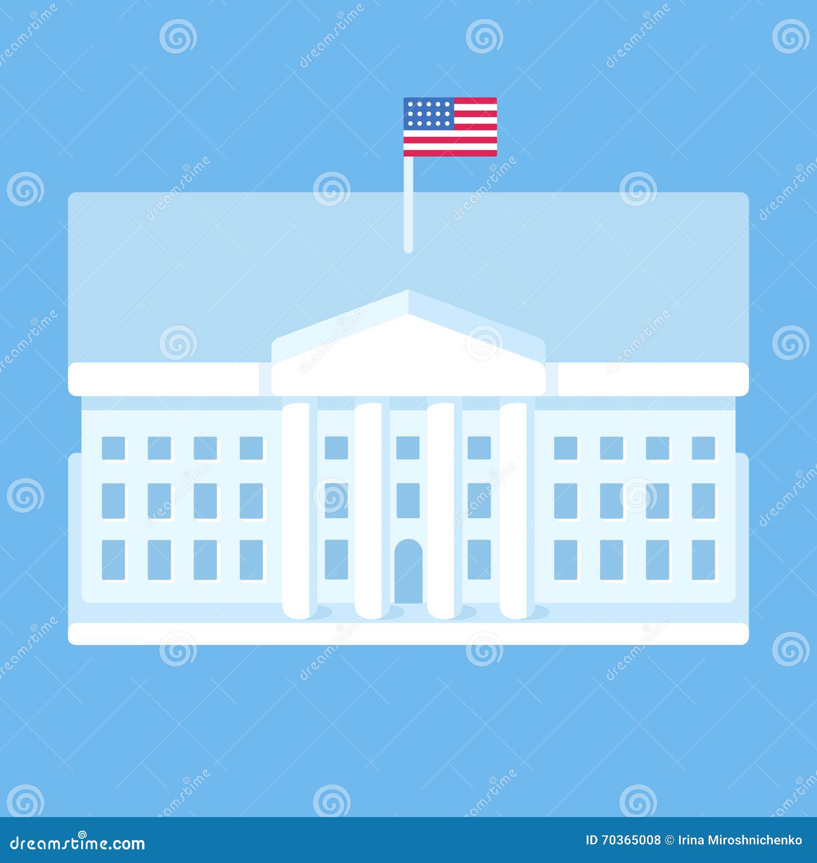 White House illustration stock vector. Illustration of politics - 70365008