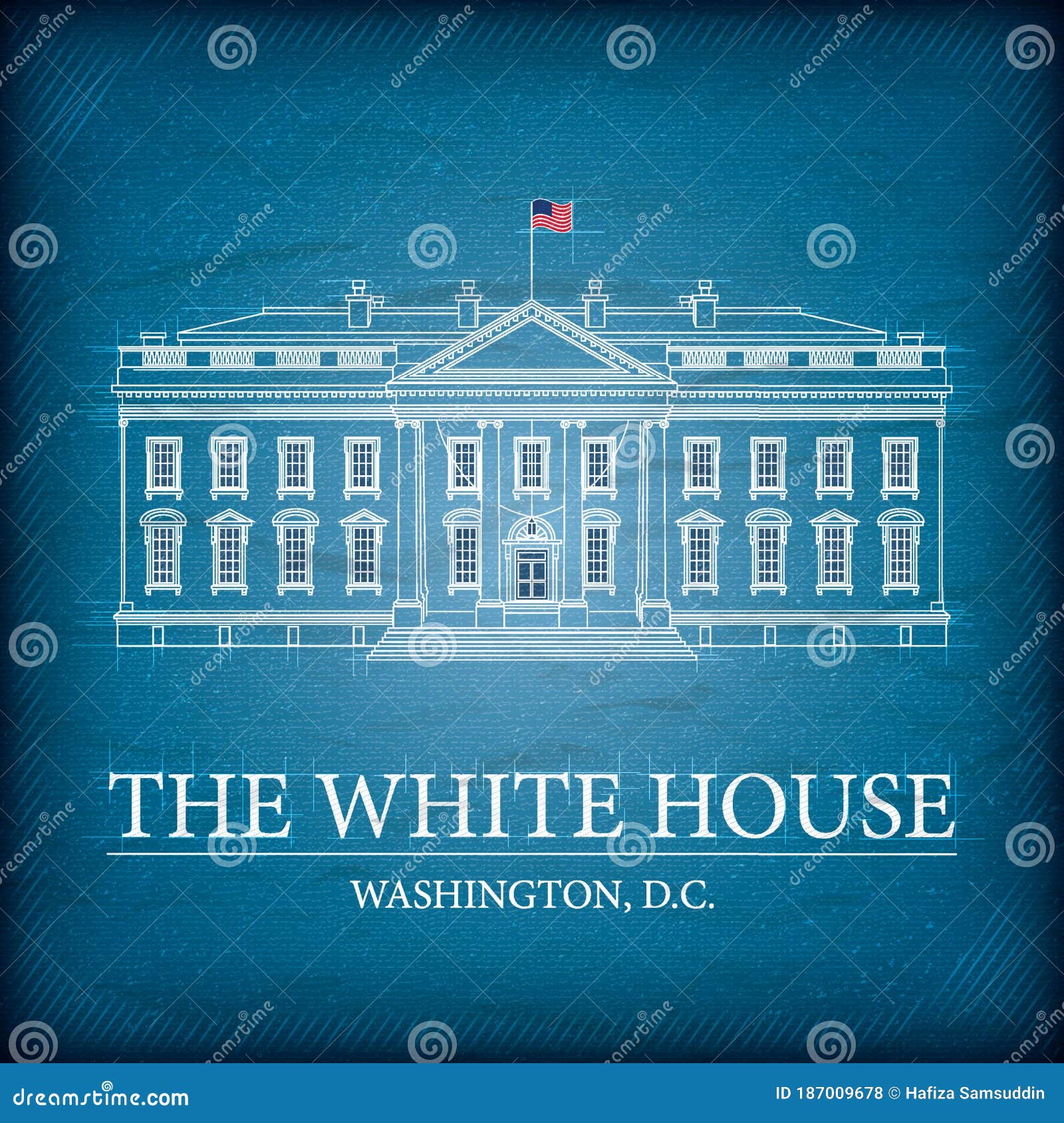 The White House. Vector Illustration Decorative Design Stock Vector ...