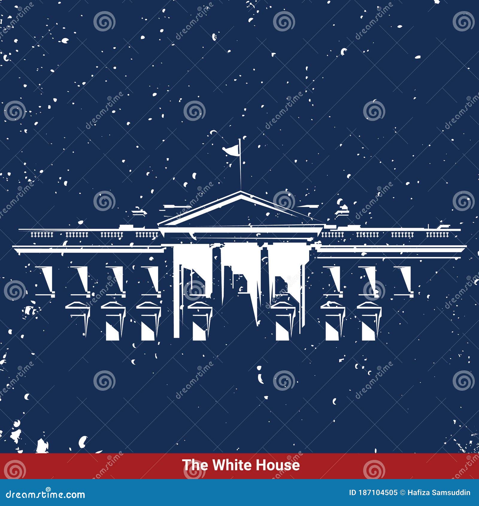 The White House. Vector Illustration Decorative Design Stock Vector ...