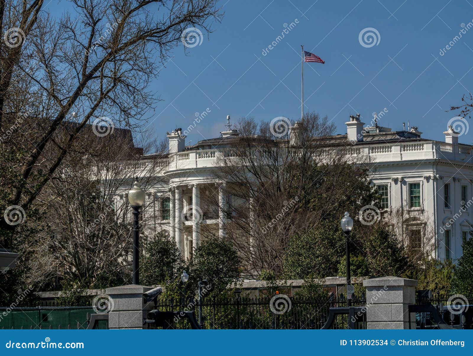 The White House, Washington D.C. Stock Photo - Image of history, lawn ...