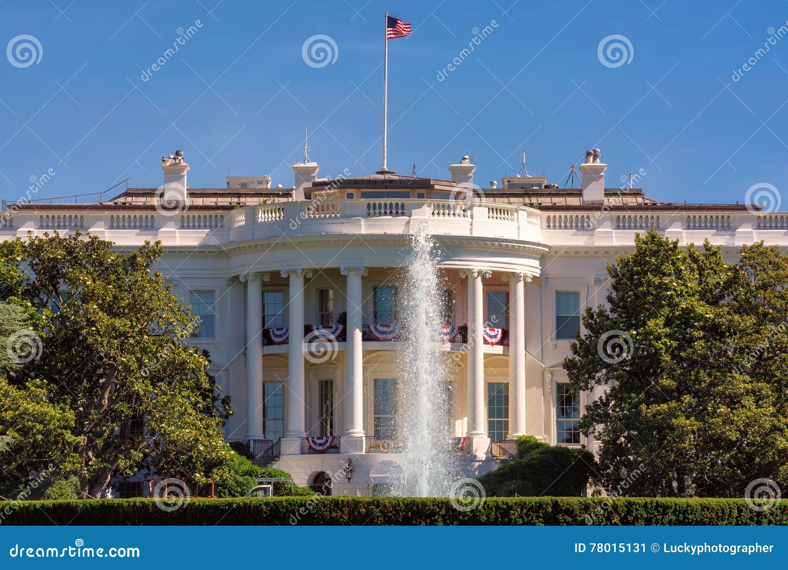 The White House in Washington DC at Beautiful Day Stock Image - Image ...