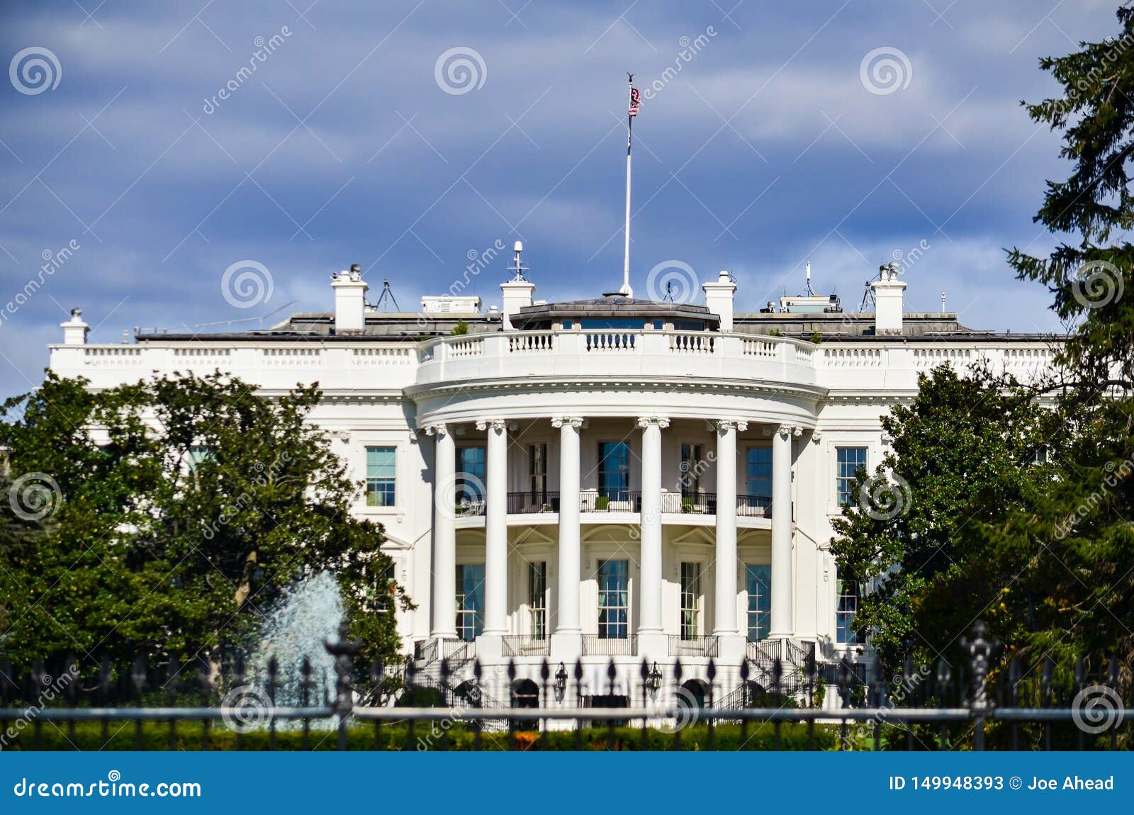 The White House, Washington DC View from Outside in the Morning Stock ...