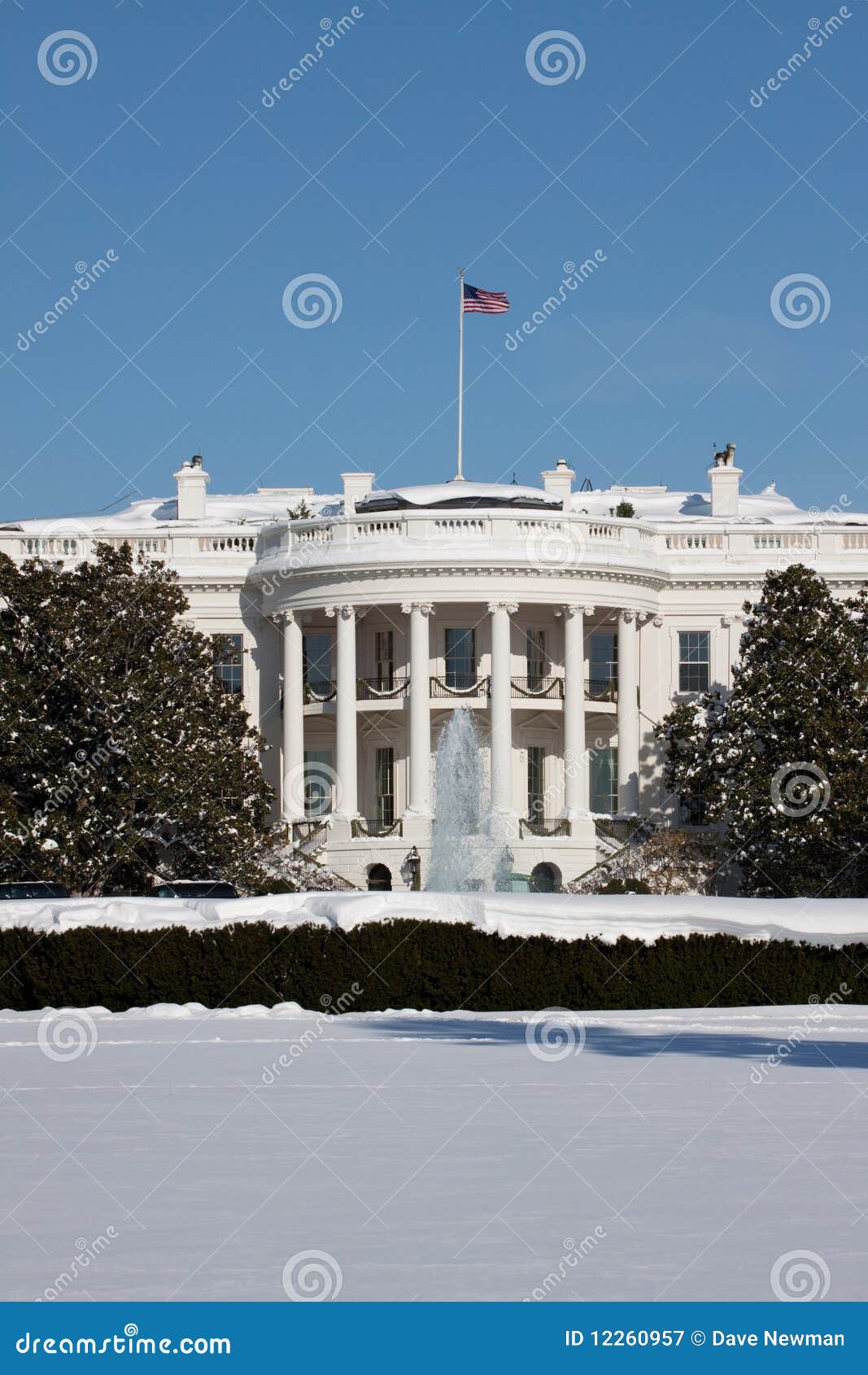 White House, winter stock image. Image of washington - 12260957