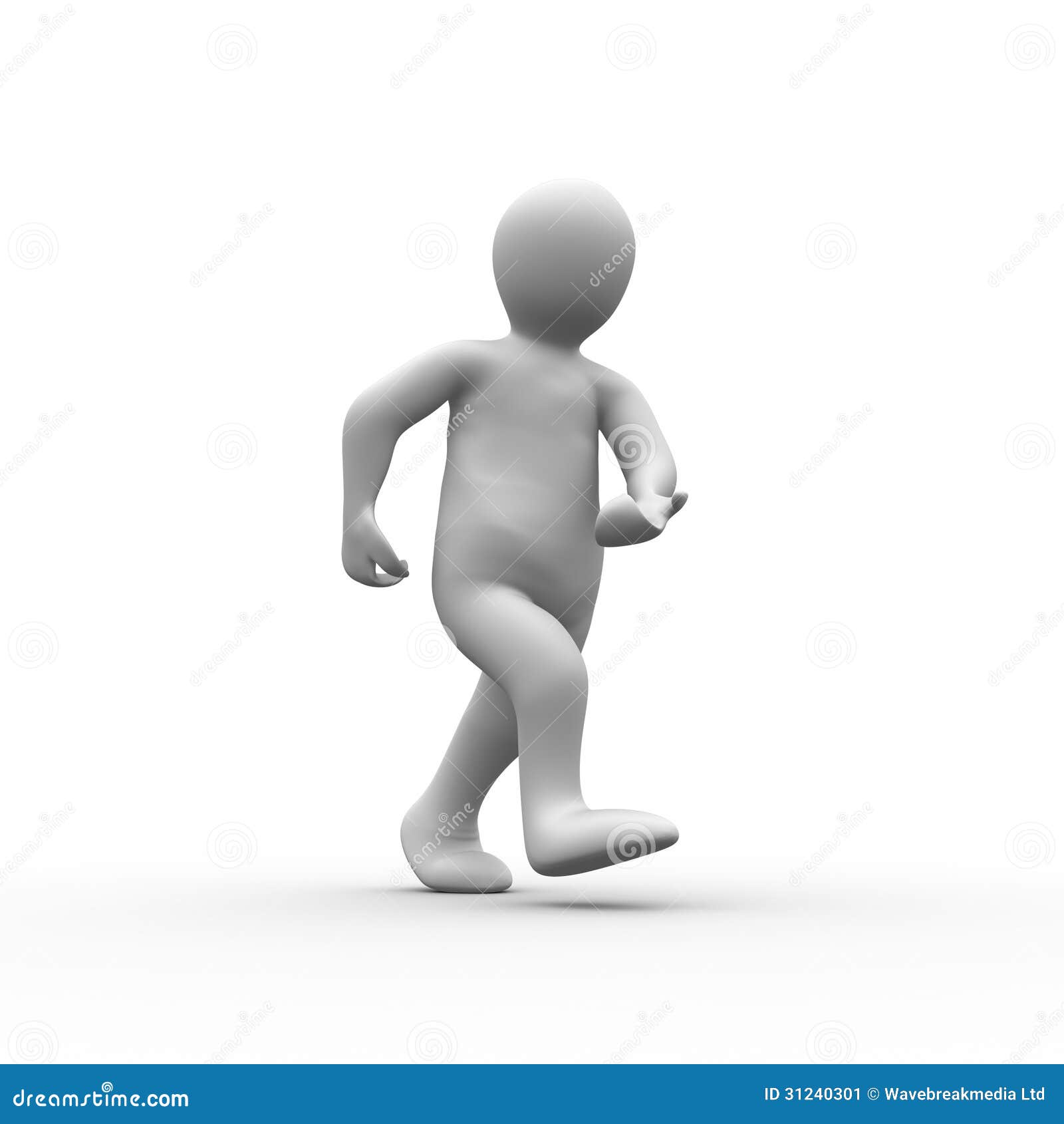 White human figure walking stock illustration. Illustration of white ...