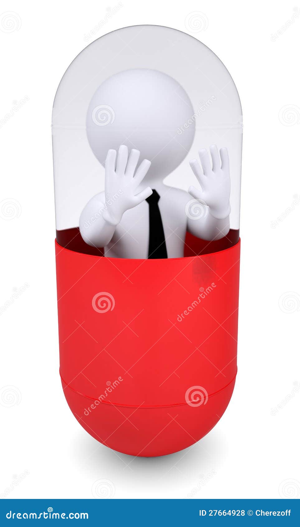 White Human is Inside a Pill Stock Illustration - Illustration of ...