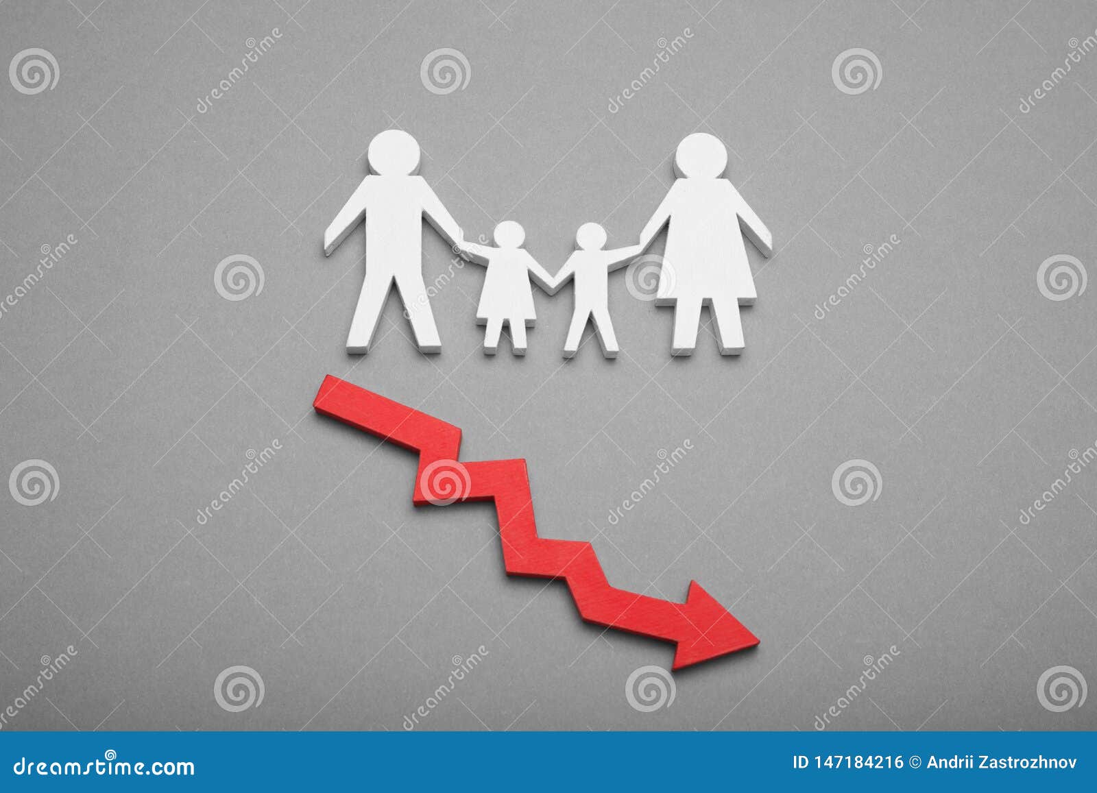 White Human Population Fall, Fertility Decline Stock Photo - Image of ...