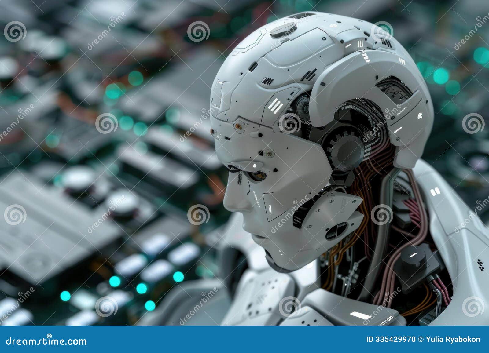 Analyzing Motherboard Of Supercomputer Stock Photo | CartoonDealer.com ...