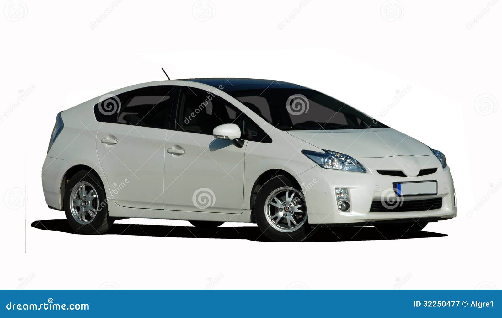 White hybrid car stock image. Image of hybrid, metal - 32250477