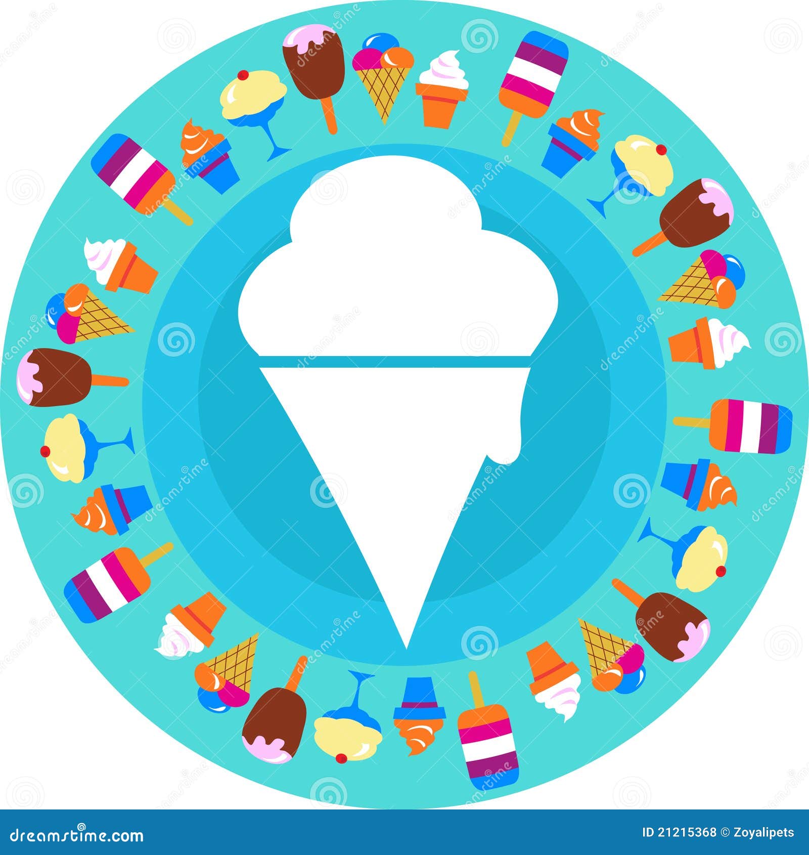 White ice cream icon stock vector. Illustration of cream - 21215368