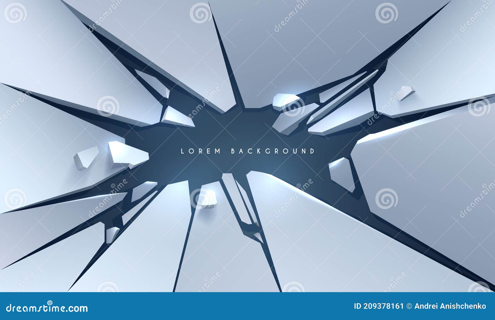 White Ice hole with cracks stock vector. Illustration of crack - 209378161